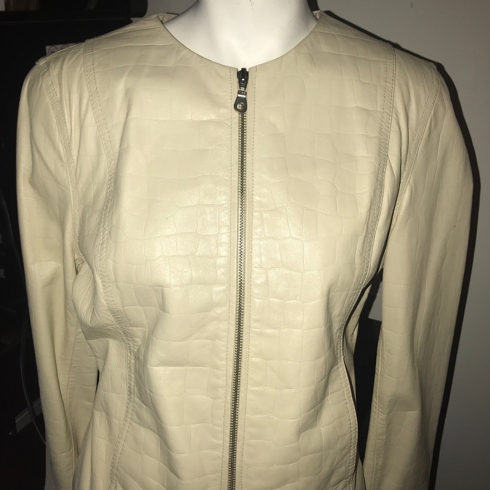 Beautiful Mock Croc Leather Jacket - Gem